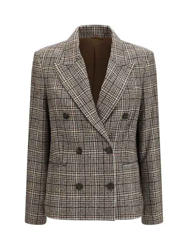 Brunello Cucinelli Double-breasted Jacket In Alpaca And Wool Blend