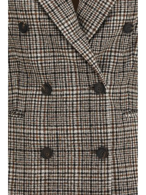 Brunello Cucinelli Double-breasted Jacket In Alpaca And Wool Blend
