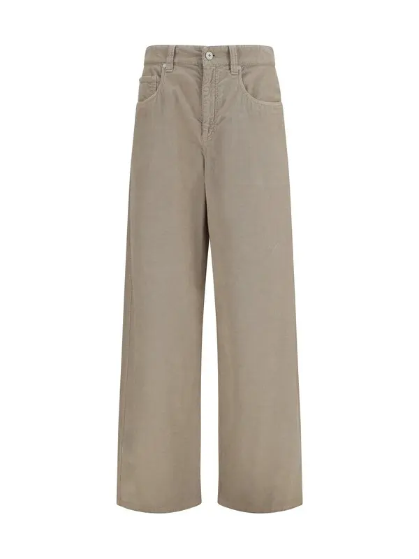 Brunello Cucinelli Straight-leg Cotton And Linen Pants - Cream