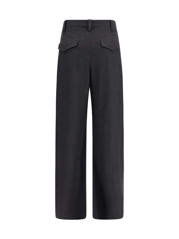Brunello Cucinelli Tailored Virgin Wool Pants - Gray