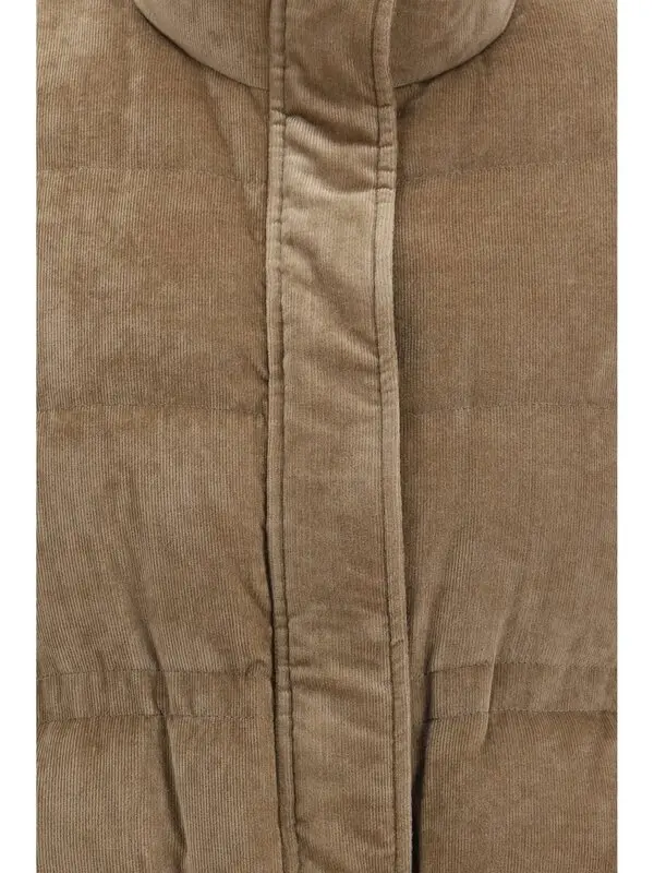 Brunello Cucinelli Sleeveless Padded Vest - Cream