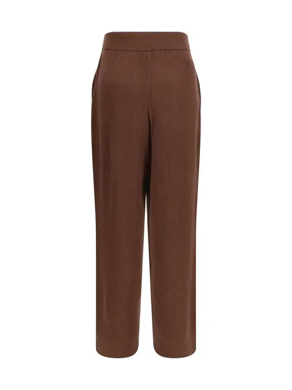 Brunello Cucinelli Cashmere-blend Ribbed Wide-leg Pants