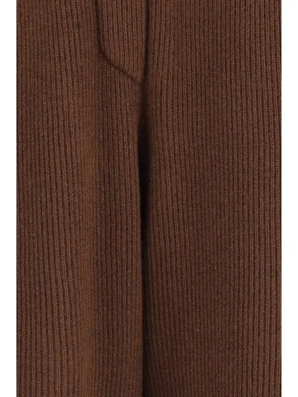 Brunello Cucinelli Cashmere-blend Ribbed Wide-leg Pants