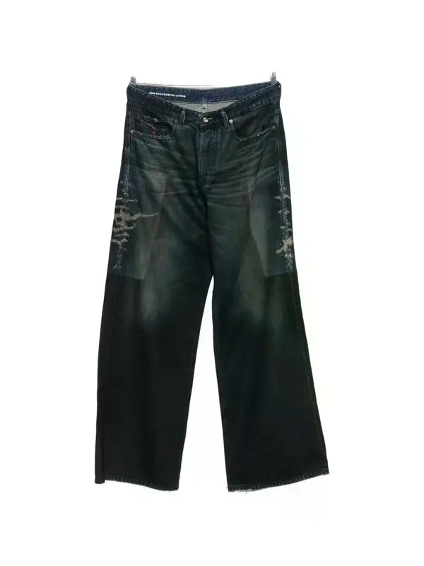 DIESEL® Faded Wide-leg Jeans