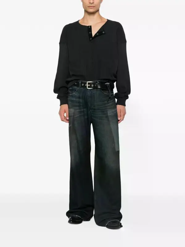 DIESEL® Faded Wide-leg Jeans