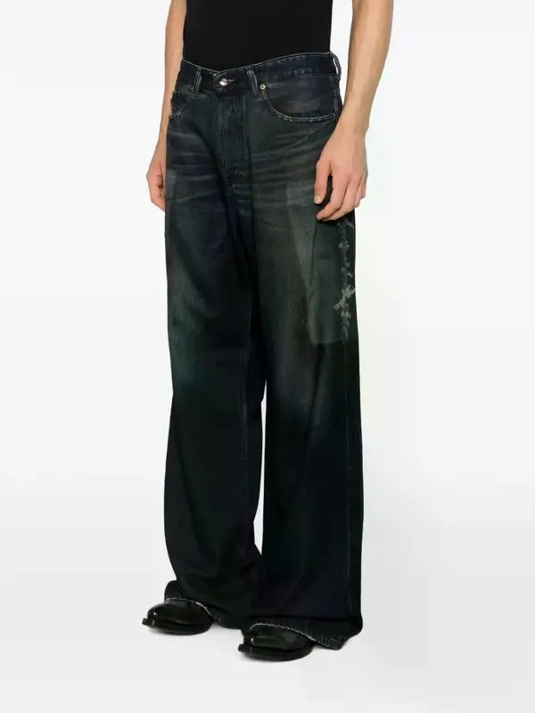 DIESEL® Faded Wide-leg Jeans