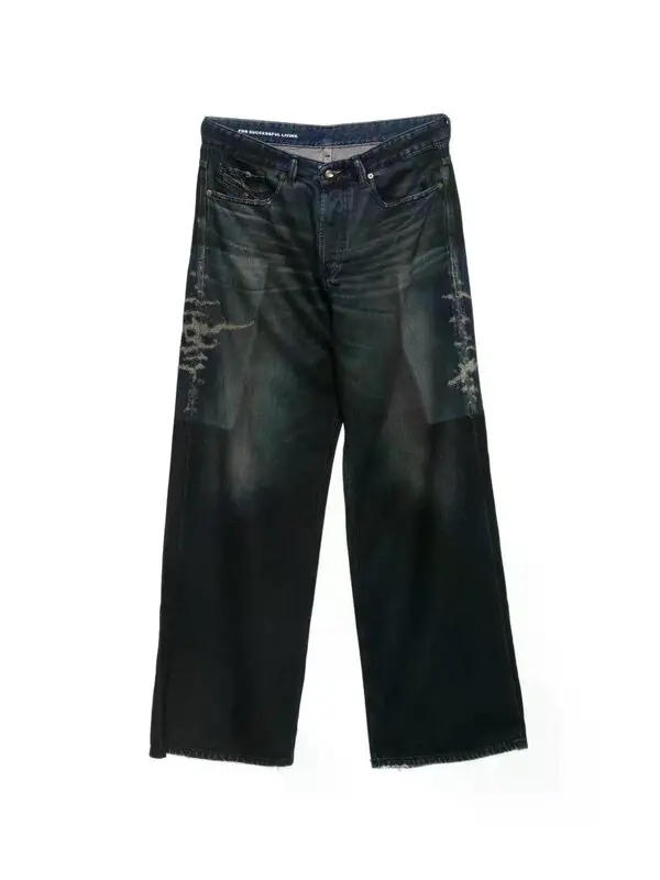 DIESEL® Faded Wide-leg Jeans