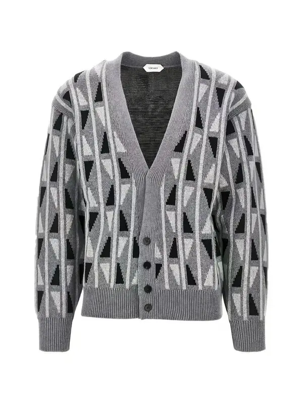 Versace Geometric-pattern Cardigan