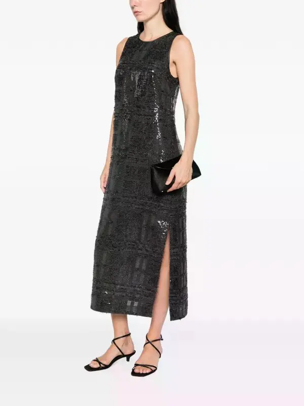 Peserico Sequin-embellished Midi Dress - Grey