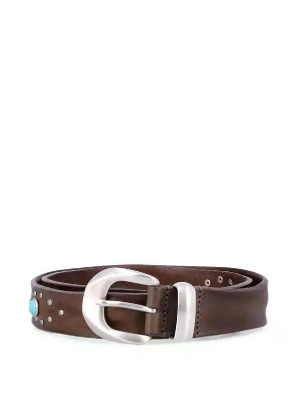 MANCINI 1979 Alfred Stud-embellished Leather Belt