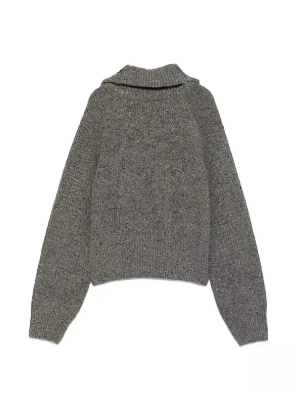 SAMSOE SAMSOE Half-zip Flecked Sweater