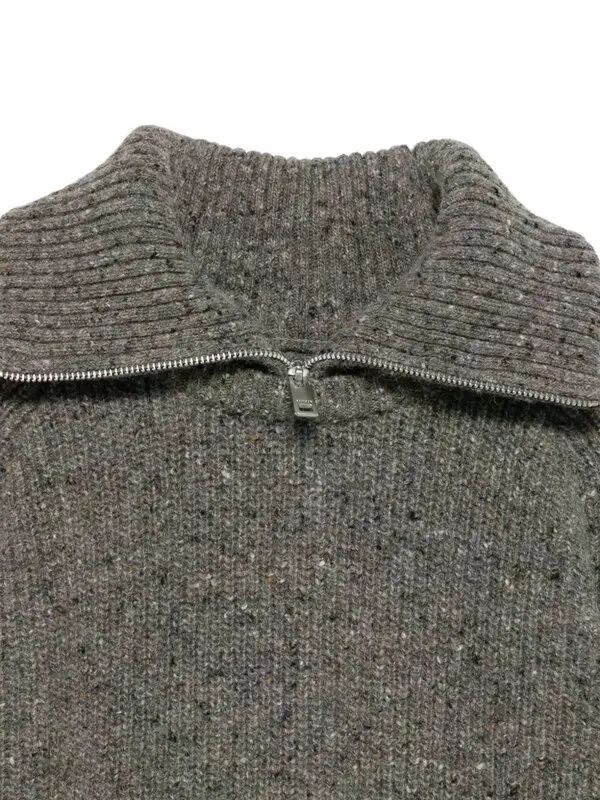 SAMSOE SAMSOE Half-zip Flecked Sweater
