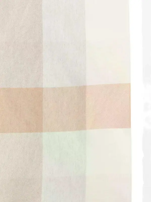LARDINI Check-pattern Fringed Scarf