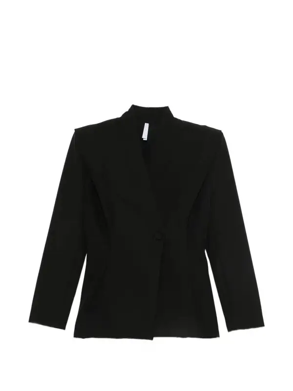 Imperial Padded-shoulder Single-breasted Jacket - Black