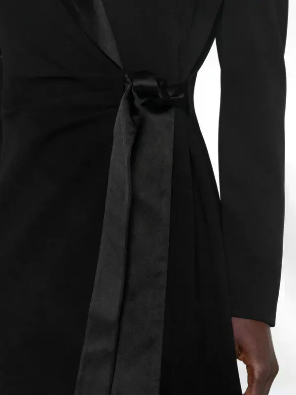 Imperial Satin-trim Wrap Dress