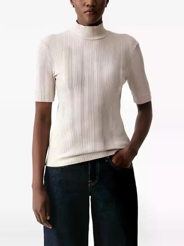 Marc O'polo Ribbed-knit High-neck T-shirt