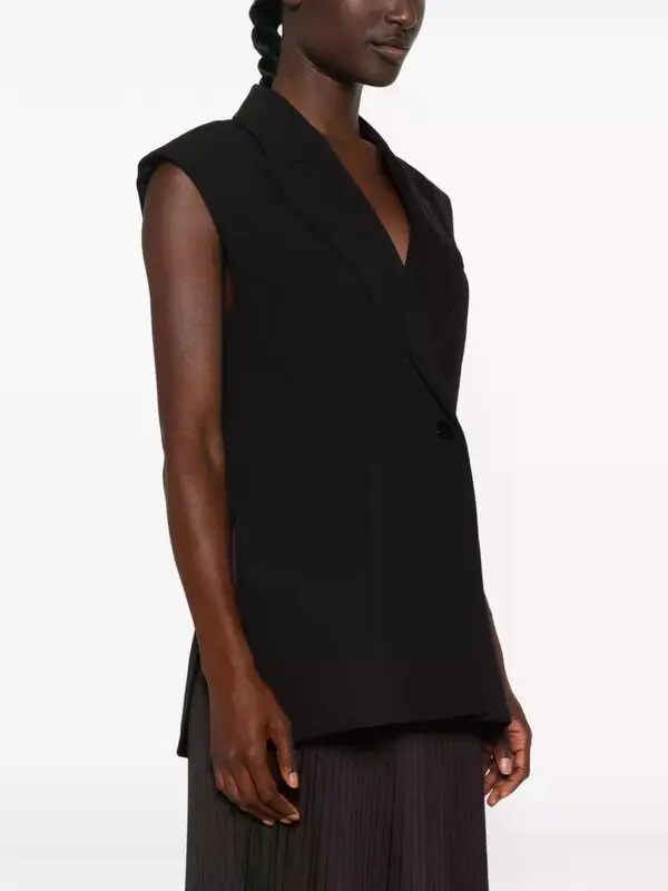 Imperial Sleeveless Double-breasted Peak Lapel Gilet