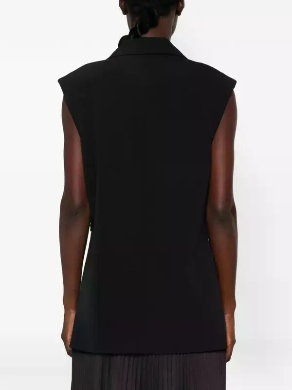 Imperial Sleeveless Double-breasted Peak Lapel Gilet