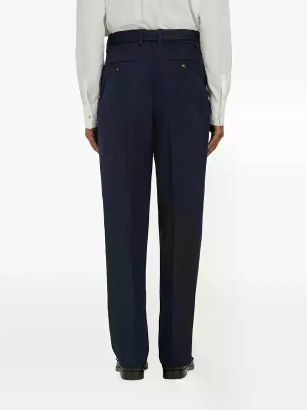 FERRAGAMO Tailored Wool Wide-leg Trousers With Button Detail