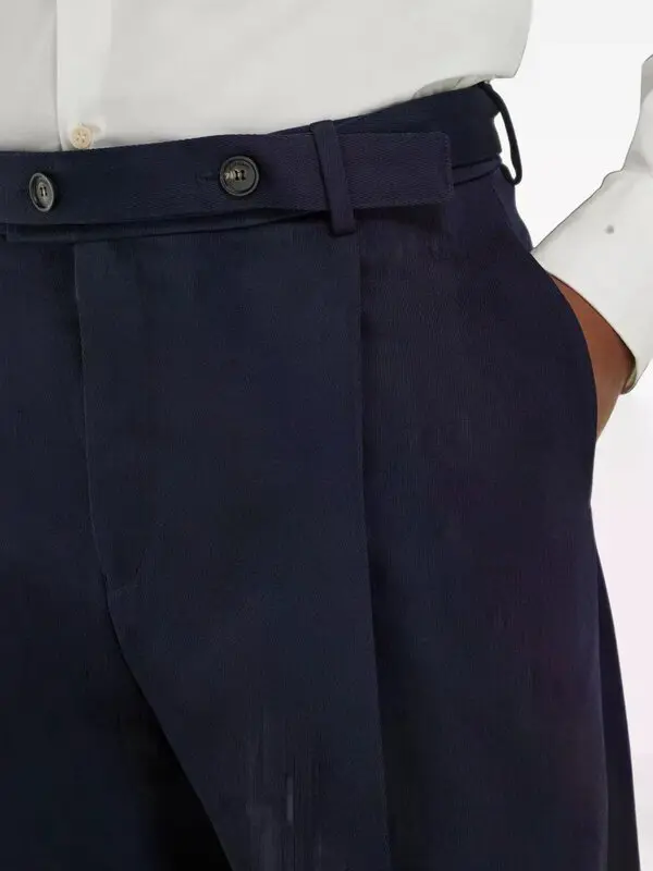FERRAGAMO Tailored Wool Wide-leg Trousers With Button Detail