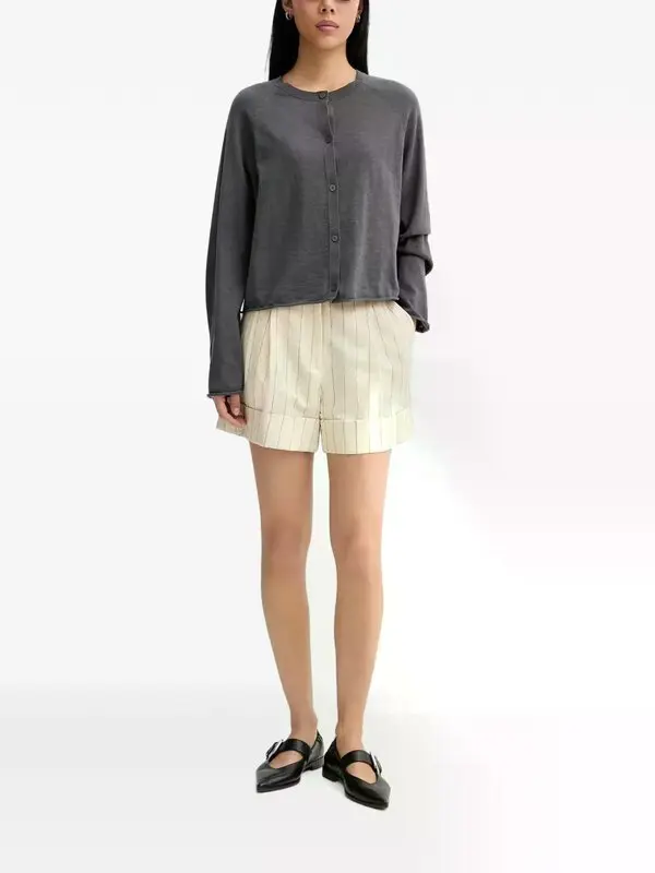 Marc O'polo Raglan-sleeve Button-up Cardigan - Grey