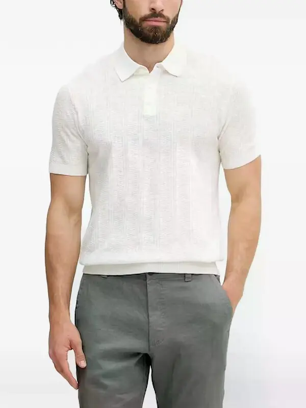 BENETTON Textured-knit Polo Shirt