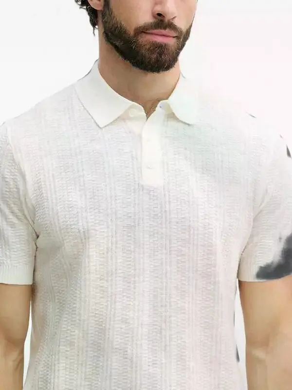 BENETTON Textured-knit Polo Shirt