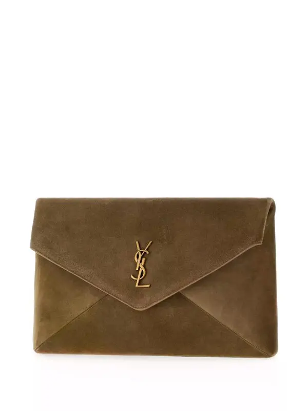 Saint Laurent Cassandre Clutch Bag - Brown