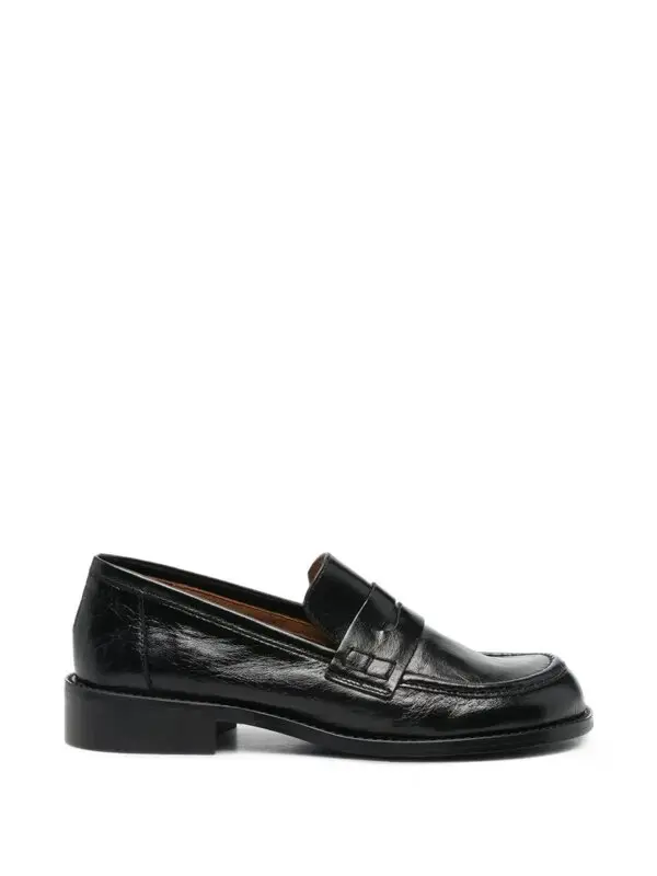 ANGEL ALARCON Penny Leather Loafers