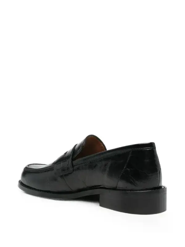 ANGEL ALARCON Penny Leather Loafers