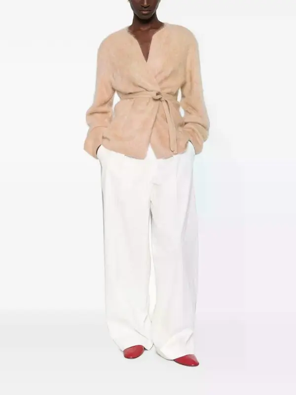 Soft Goat Brushed Wrap Cardigan