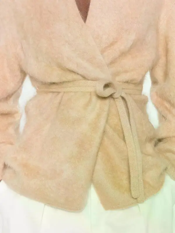 Soft Goat Brushed Wrap Cardigan