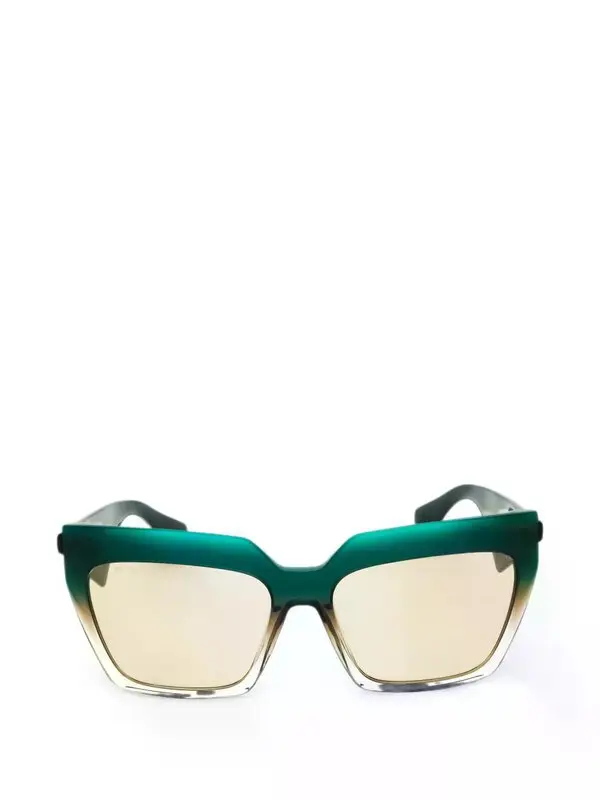 Etro Geometric-frame Sunglasses - Green