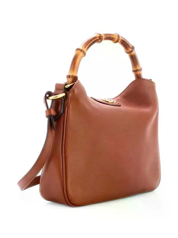 Gucci Diana Nm Bamboo Shoulder Bag Leather Small Tote Bag