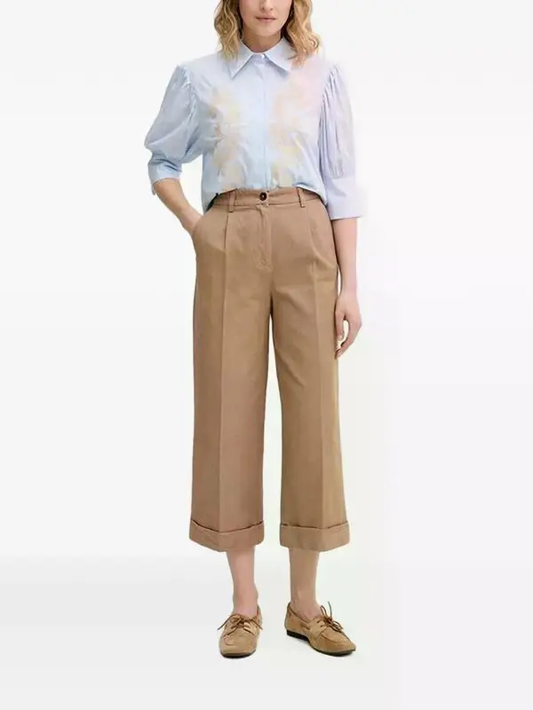 BENETTON Pleated Turn-up Trousers