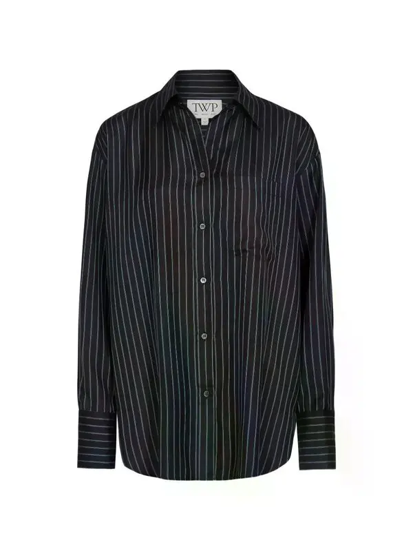 TWP Vertical Stripe Silk Shirt