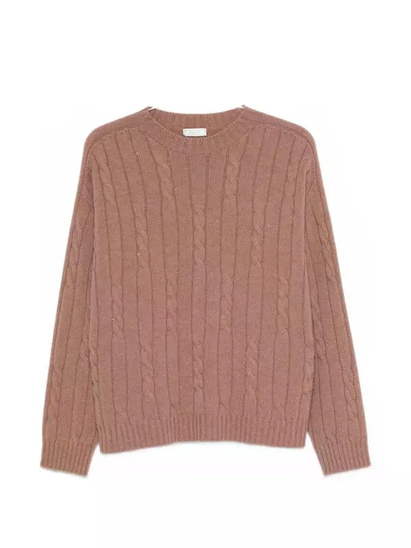 Peserico Cable-knit Sequin-embellished Sweater
