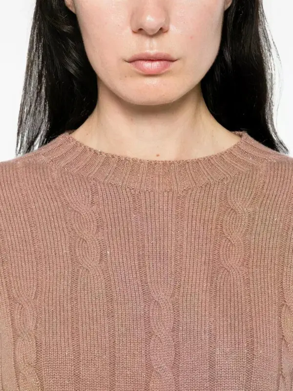 Peserico Cable-knit Sequin-embellished Sweater