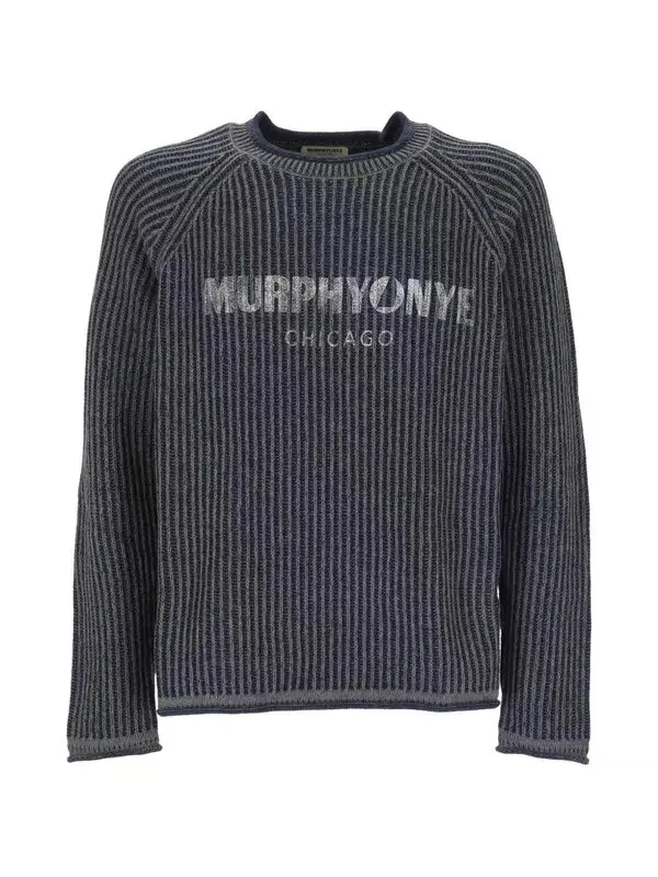 MURPHY&NYE Logo-print Ribbed-knit Sweater
