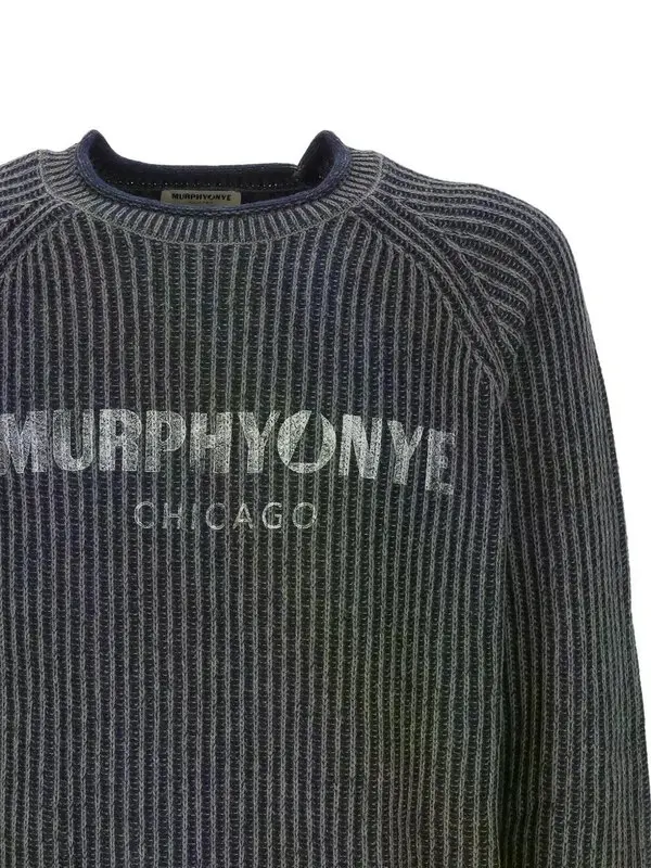 MURPHY&NYE Logo-print Ribbed-knit Sweater