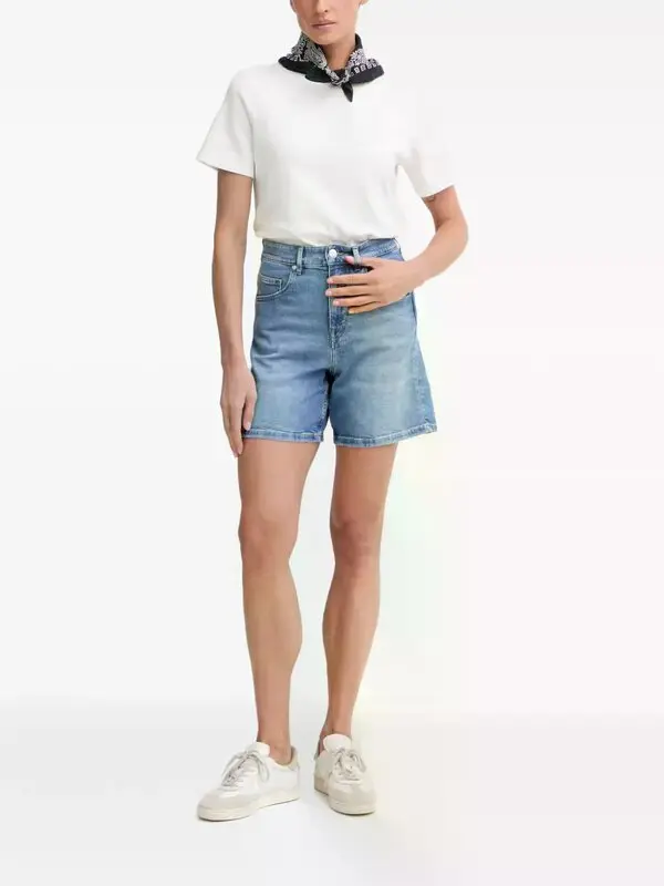 Marc O'polo Faded-effect High-waisted Denim Shorts