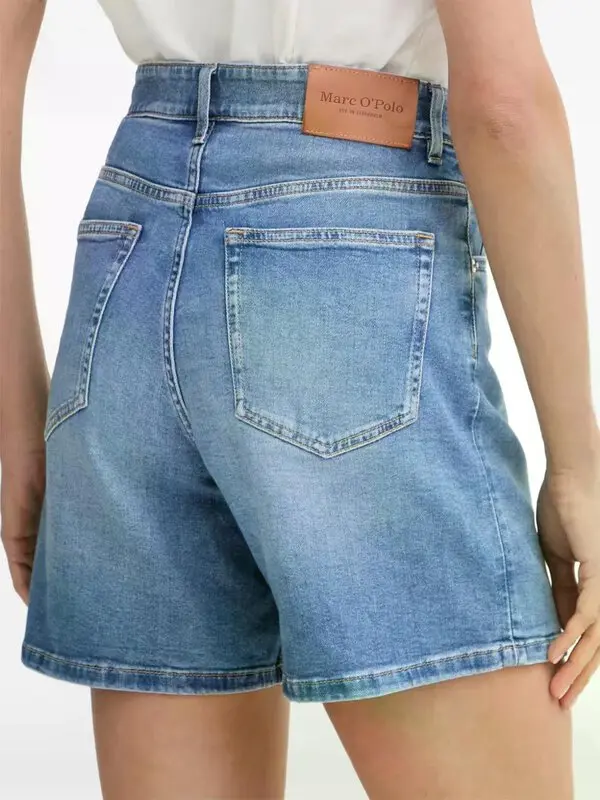 Marc O'polo Faded-effect High-waisted Denim Shorts