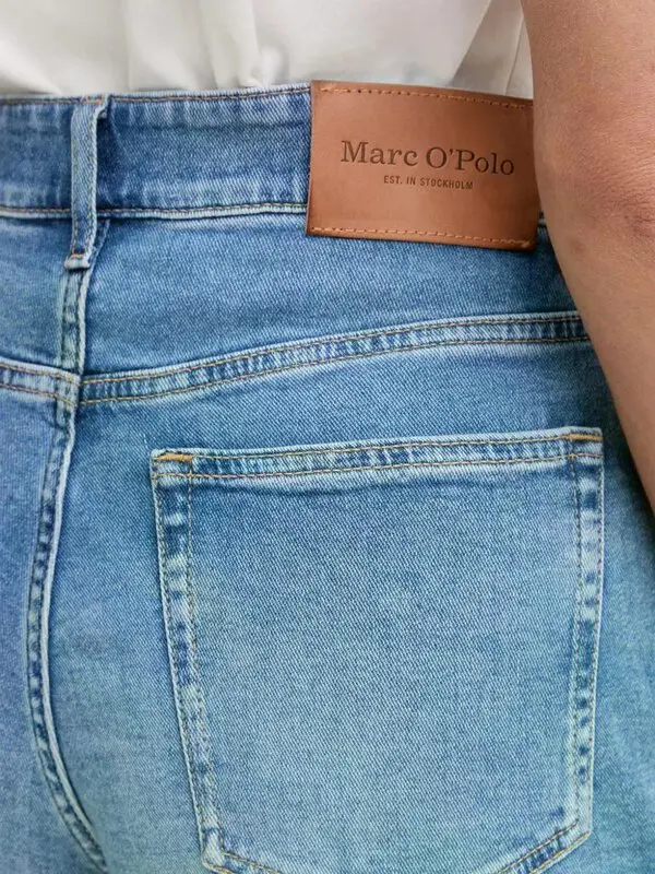 Marc O'polo Faded-effect High-waisted Denim Shorts