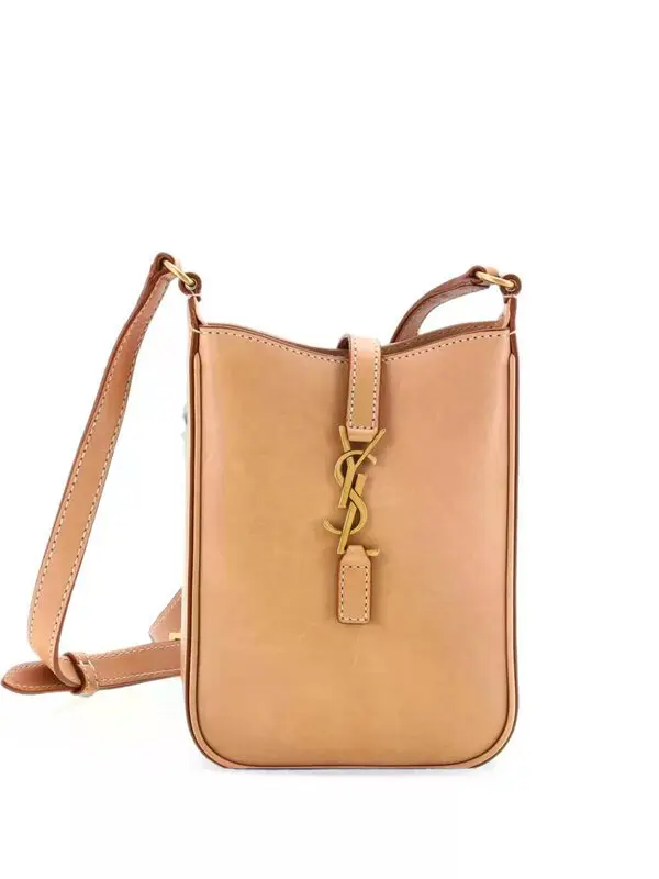 Saint Laurent Le 5 A 7 Vertical Shoulder Bag - Brown