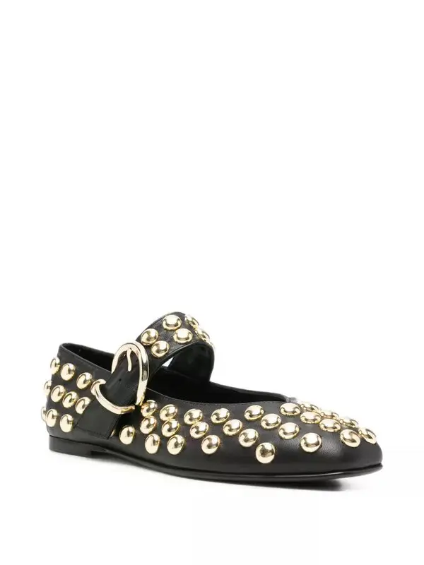 Liviana Conti Studded Buckle Ballet Flats