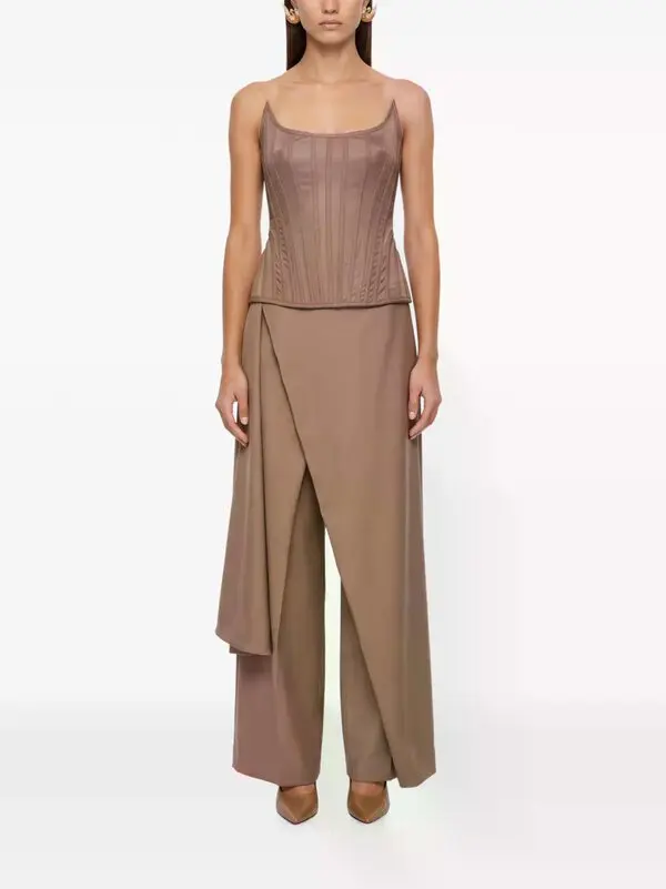 Giuseppe Di Morabito Paneled Corset Top - Neutrals