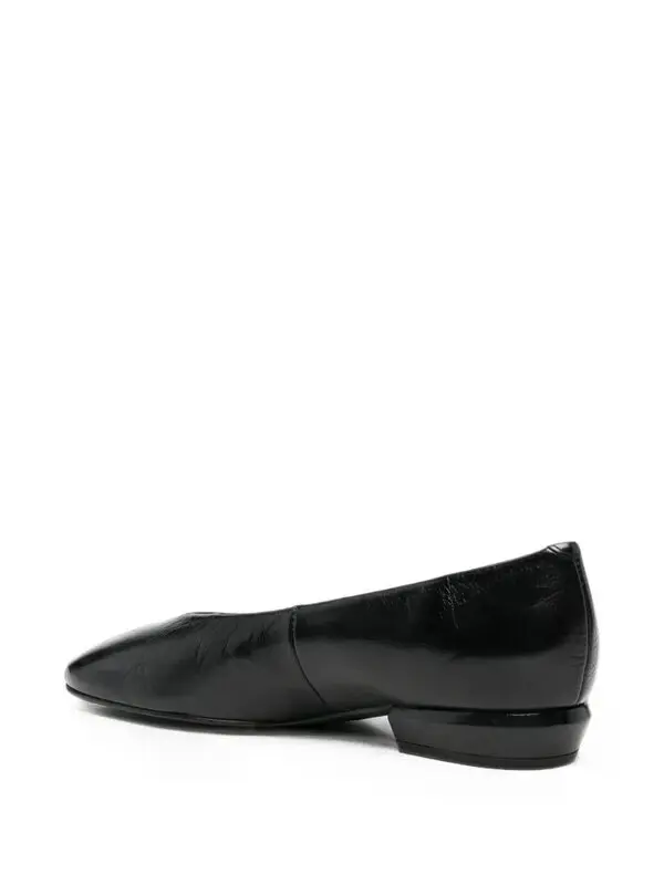 ANGEL ALARCON Katia Leather Almond-toe Ballet Flats