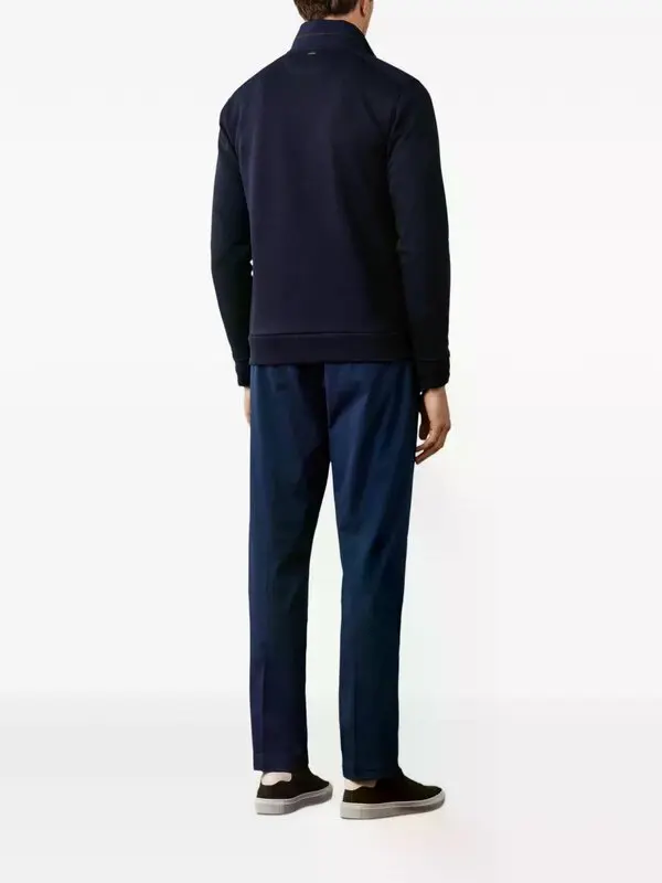 HACKETT  Quilted-panel Zip-up Sweatshirt