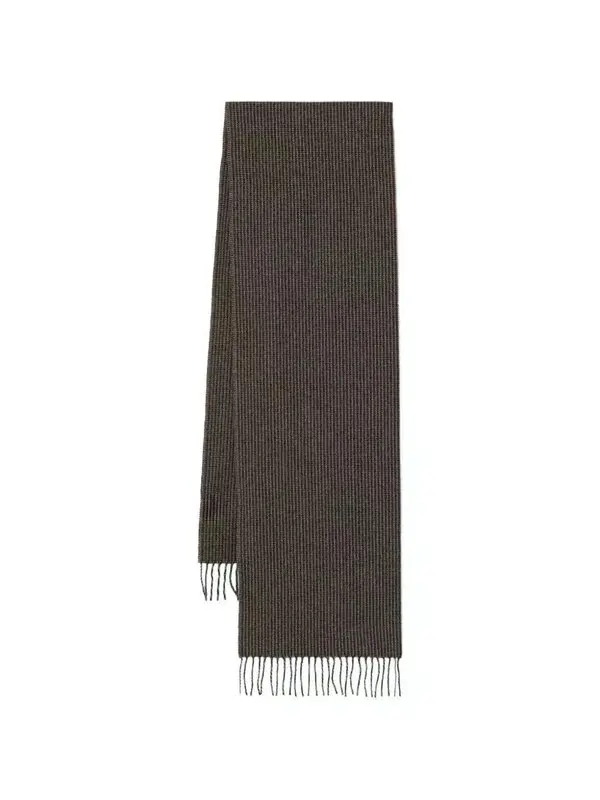 Marc O'polo Fringed Ribbed-knit Scarf