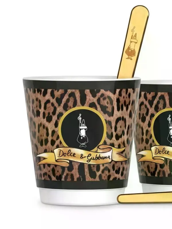 BIALETTI X Dolce & Gabbana Leopard-pattern Espresso Set